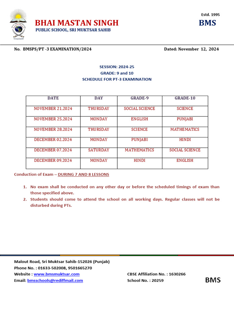 Grade 9 & 10 PT-3 | PDF