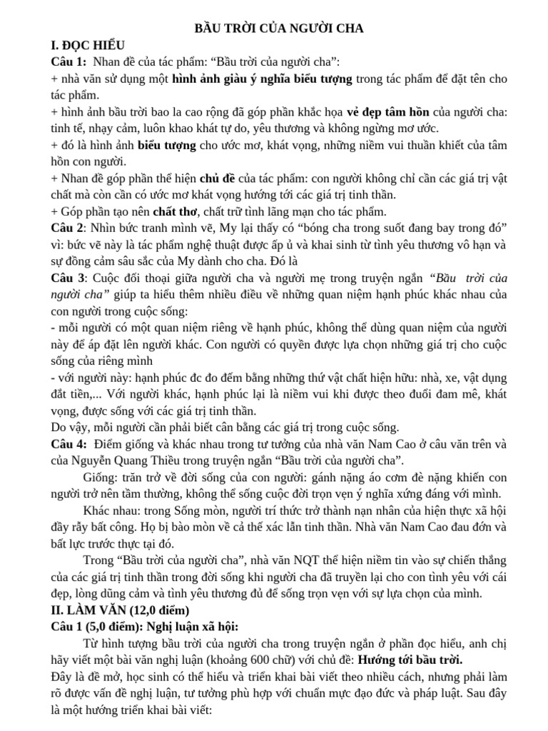 BẦU TRỜI CỦA NGƯỜI CHA | PDF