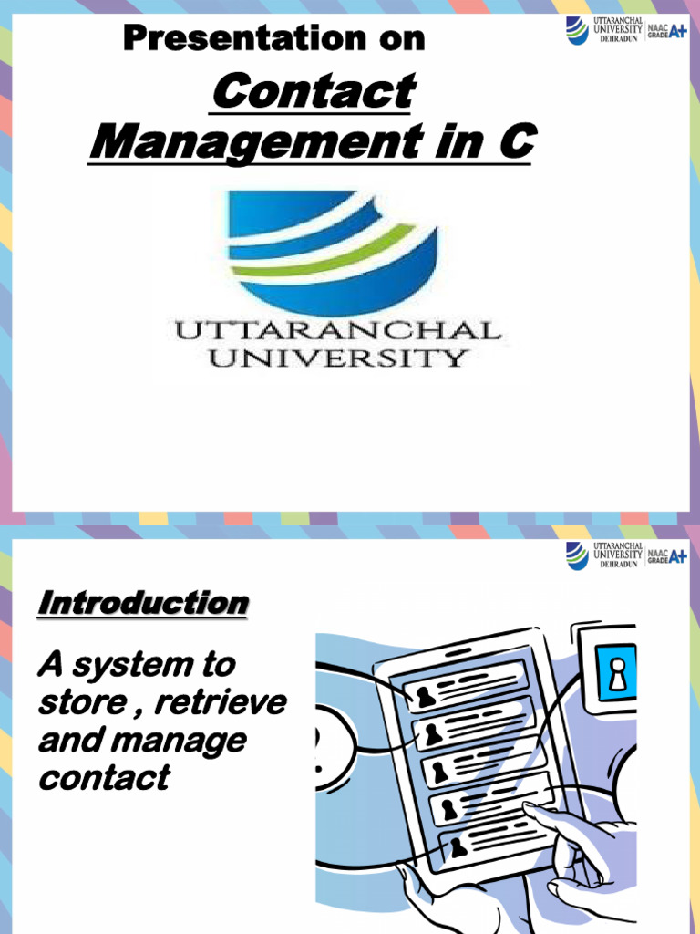 Contact Management in C | PDF