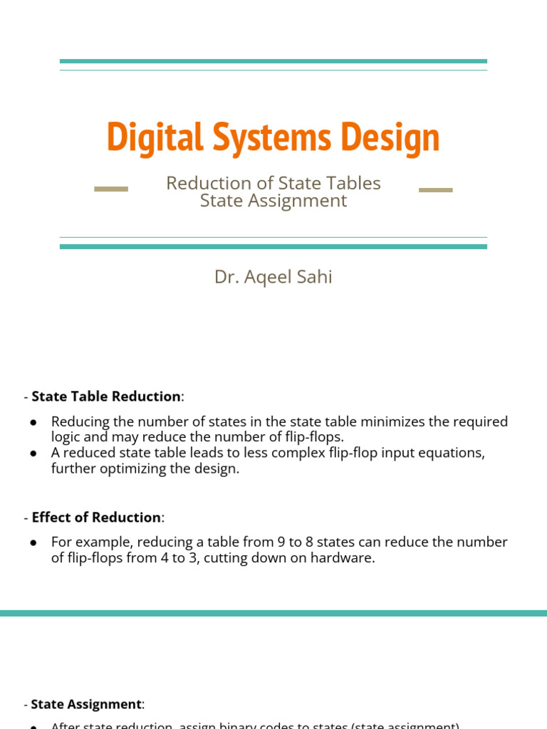 Reduction of State Tables | PDF | Mathematics | Mathematical Logic