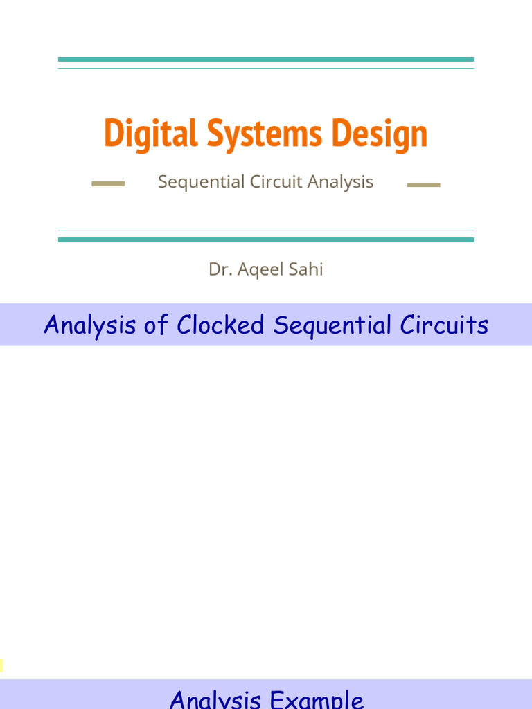 Sequential Circuit Analysis | PDF | Logic Gate | Electronics
