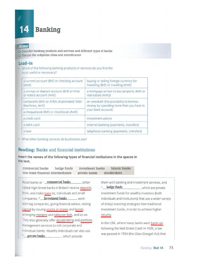BE3 - U14 - Banking | PDF | Banks | Interest