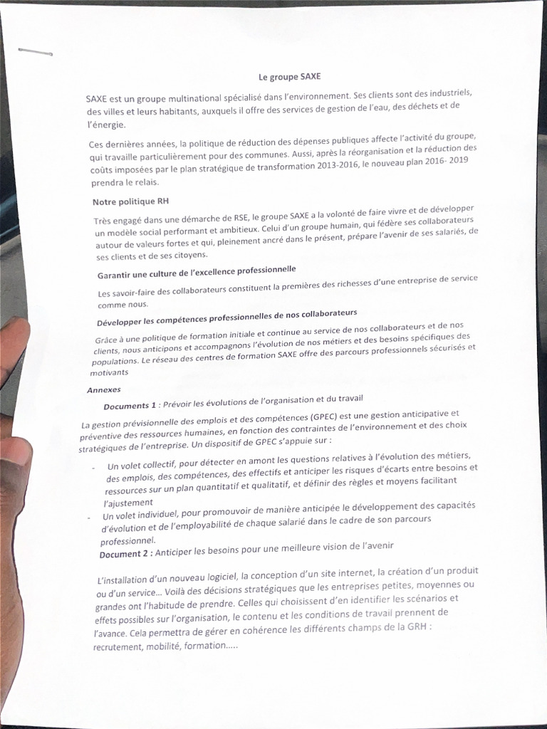 Devoir GPEC M2 GSRH P6 | PDF