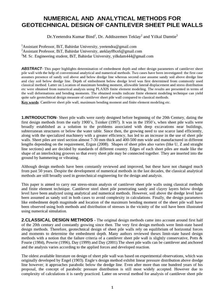 Fianl Full Length Paper | PDF | Bending | Deep Foundation