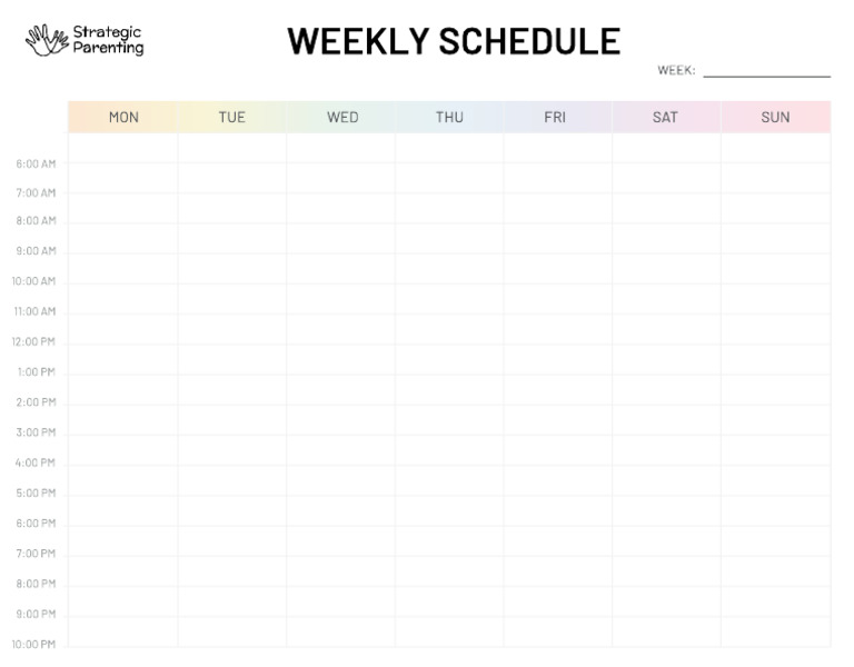 Weekly Schedule | PDF