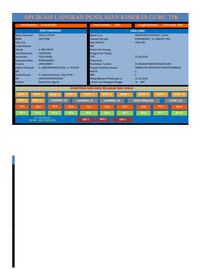Aplikasi Laporan PKG TIK Teknologi Informasi Dan Komunikasi Tahun 2019 - 2020 | PDF