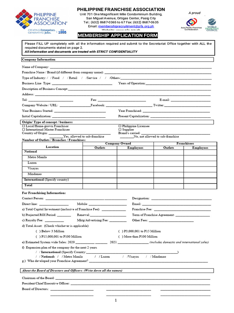 Pfa | PDF | Franchising | Business