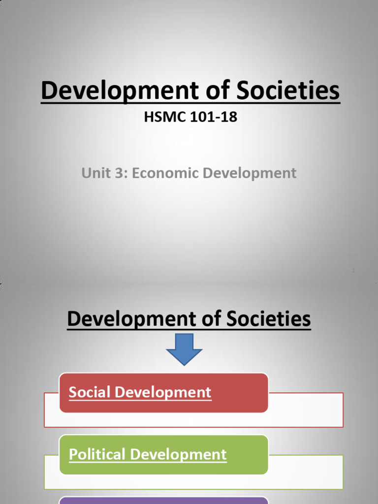 HSMC DOS - Unit 3 Economic Development | PDF | Marxism | Capitalism