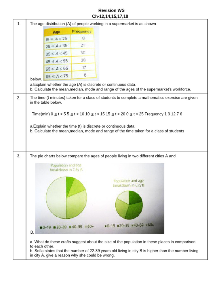Gr8 - Revision WS 1 | PDF