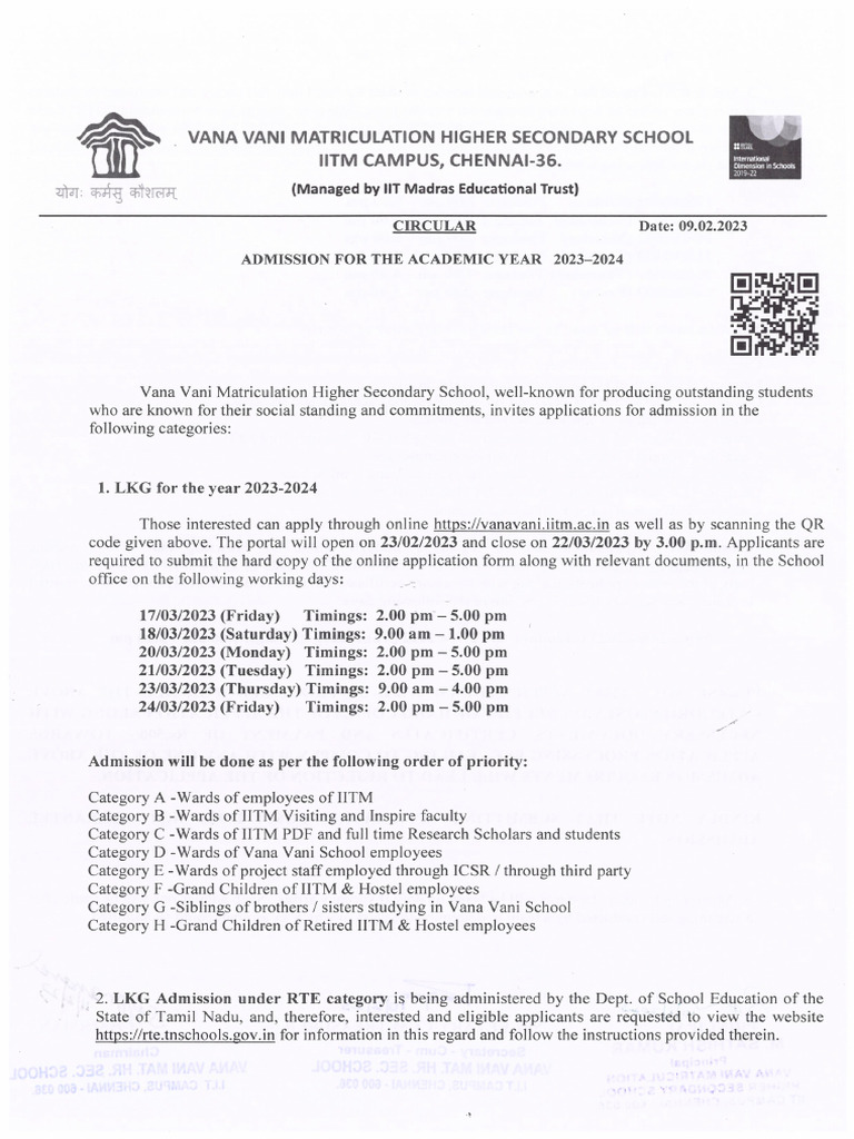 Circular 2023-24 | PDF
