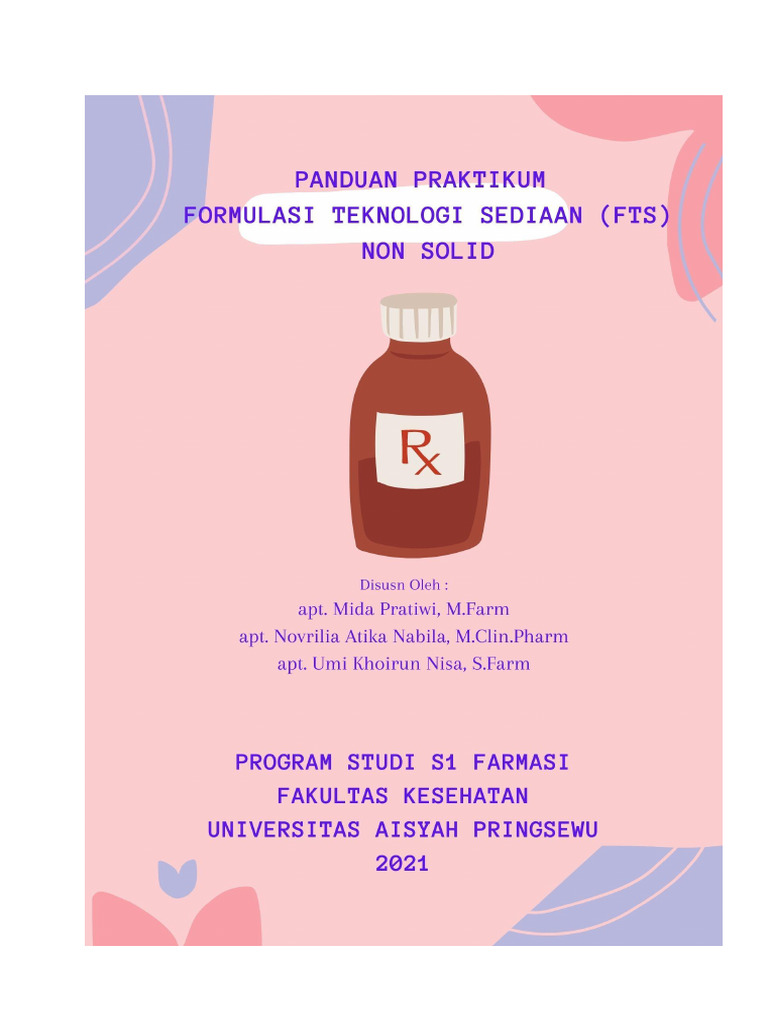 Panduan Praktikum Fts Non Solid - s1 Farmasi Uap | PDF