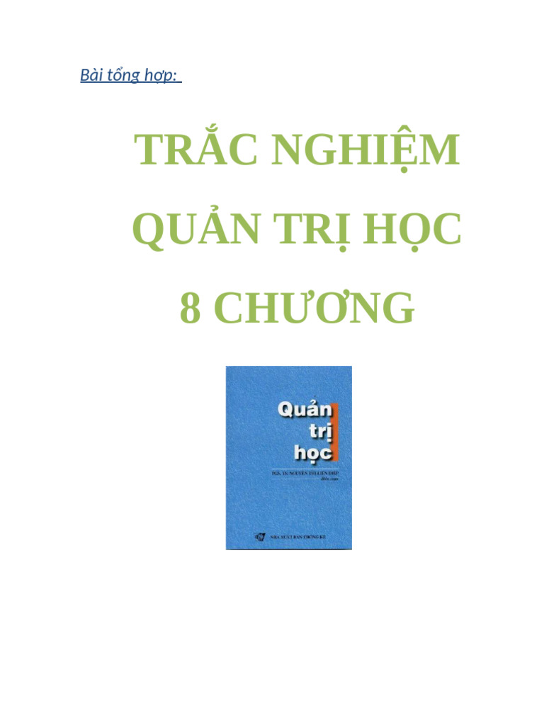 Trac Nghiem QTH | PDF