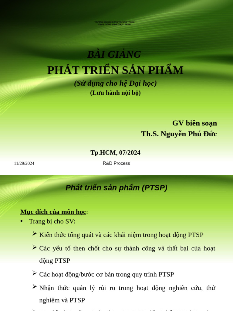 Bai Giang PTSP - 13.07.24 | PDF