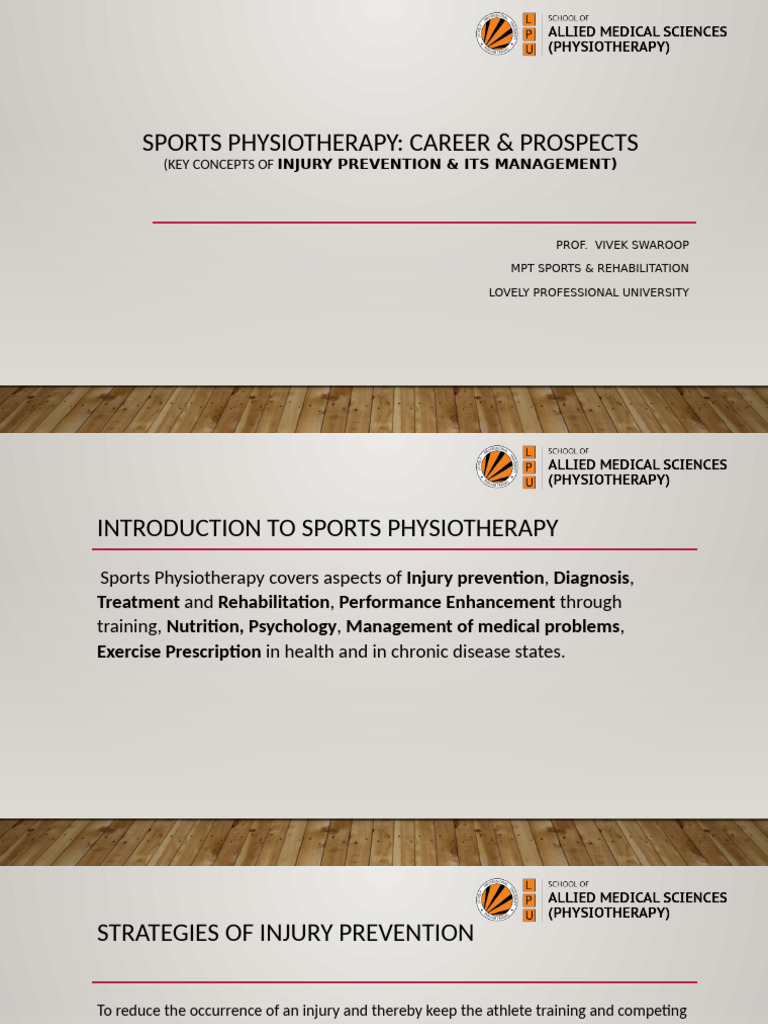 Sports Physiotherapy: Injury Prevention Guide | PDF | Physical Therapy ...