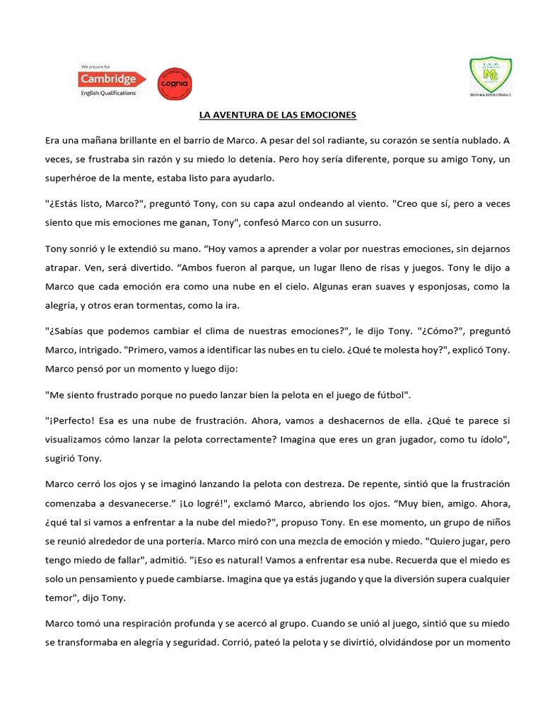 La Aventura de Las Emociones | PDF | Las emociones