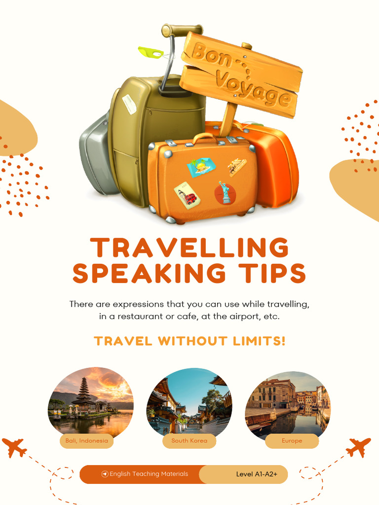Travelling Speaking Tips | PDF | English Language | Airport