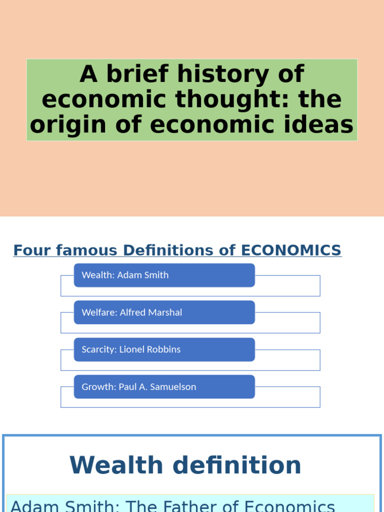 A Brief History of Economic Thought | PDF | Economics | Classical Economics