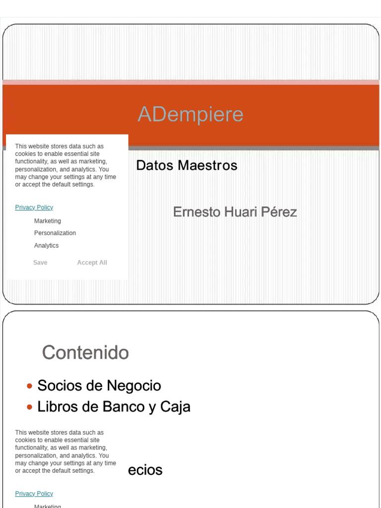PDF Adempiere Datos Maestros PDF - Compress | PDF | Http Cookie | Analytics