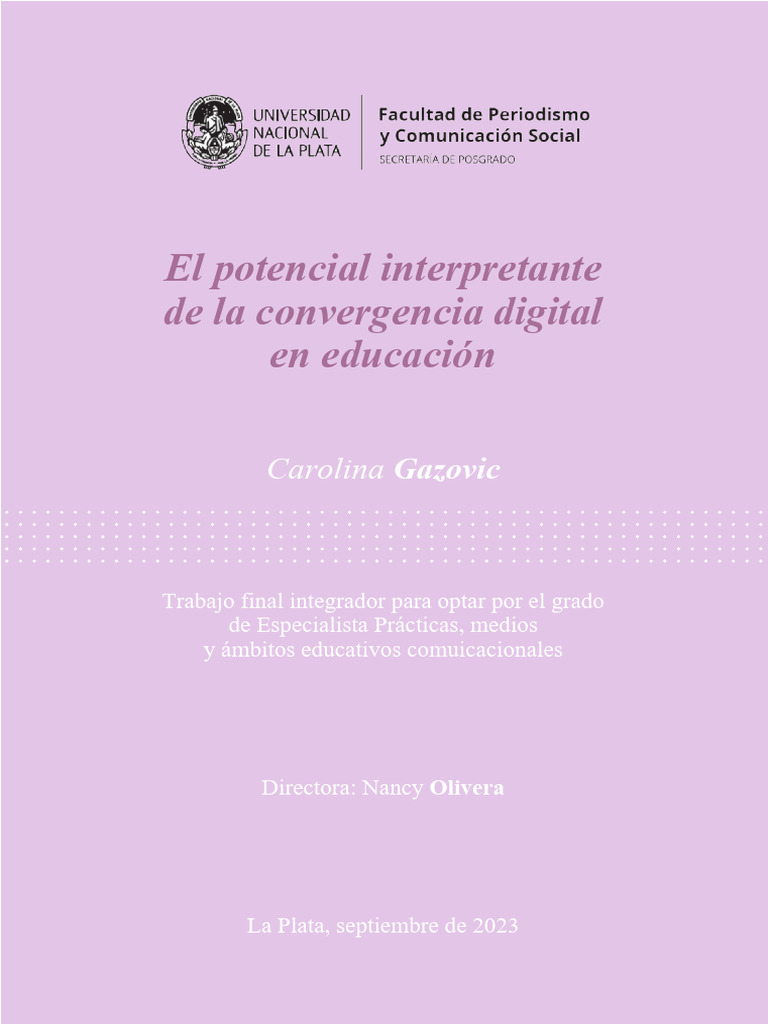 El Potencial Interpretante de La Convergencia Digital en Educación | PDF