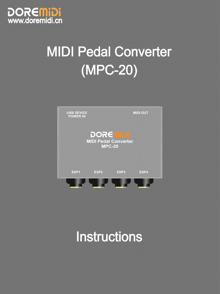 MIDI Pedal Converter MPC-20 Instructions V20 - 240925 - 073558 | PDF ...