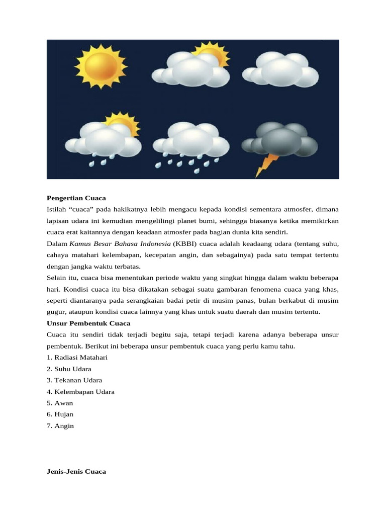 Pengertian Cuaca | PDF