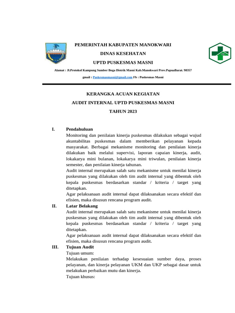 KAK Audit Internal | PDF