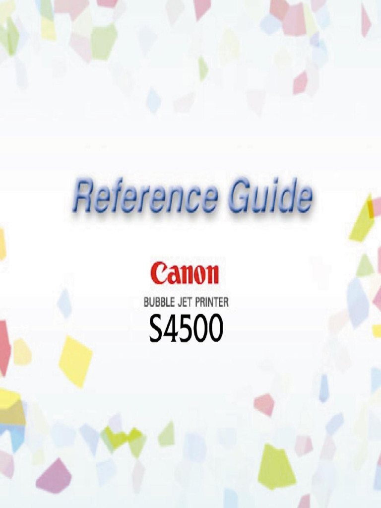 canon_s4500_manual | PDF | Printer (Computing) | Image Scanner