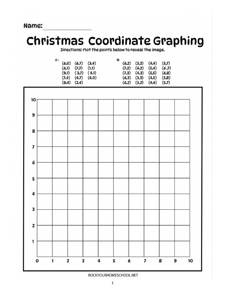 Christmas Coordinate Graphing Activities | PDF
