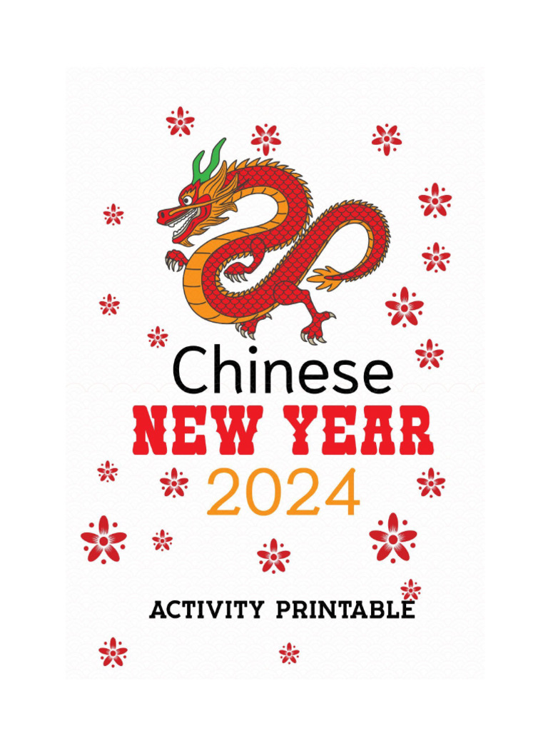 Chinese New Year Activities 2024 Pack | PDF