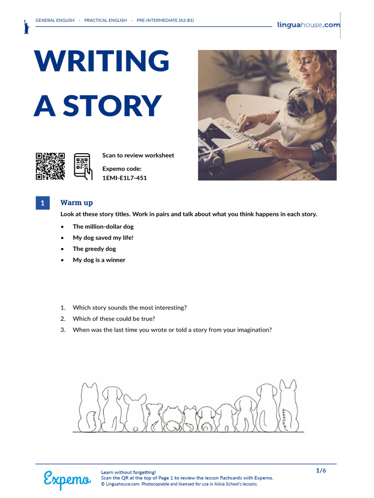 Writing A Story American English Teacher A2 B1 | PDF | English Language ...