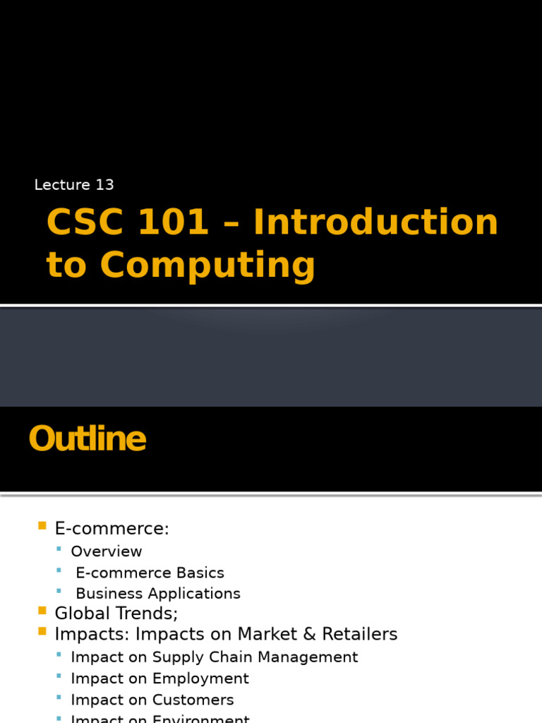 Ict Lecture 12 Pdf E Commerce Online Shopping