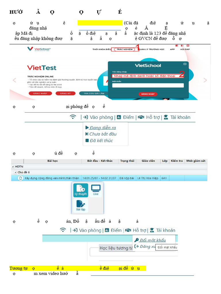 Huong Dan HS Hoc Truc Tuyen (LMS) Vietschool 15042024-1 | PDF