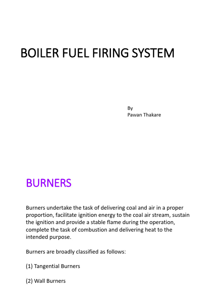 Boiler Fuel Firing Systems Guide | PDF | Combustion | Fuel Oil