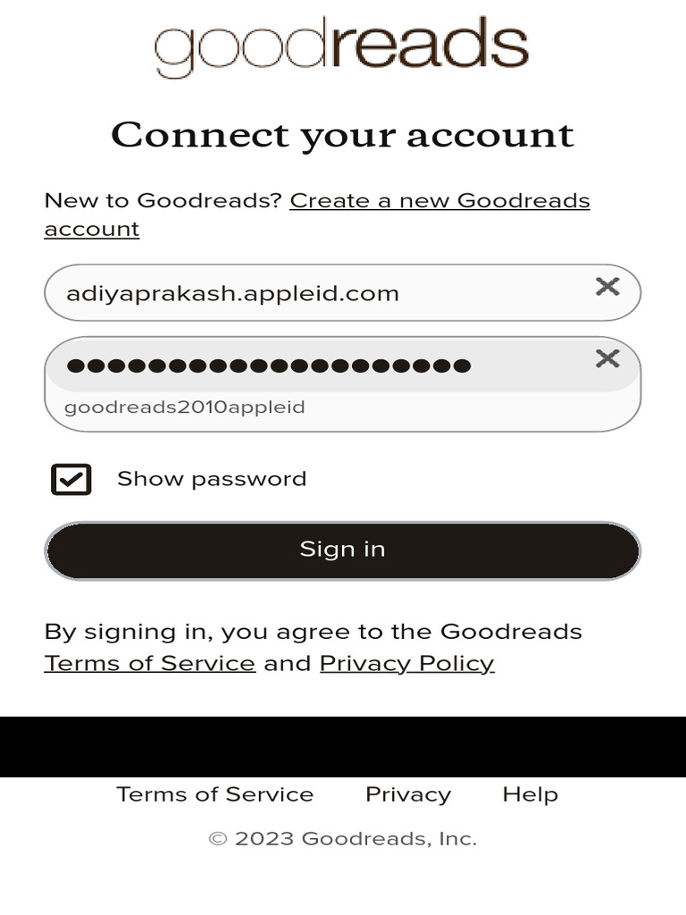 Goodreads Sign in | PDF
