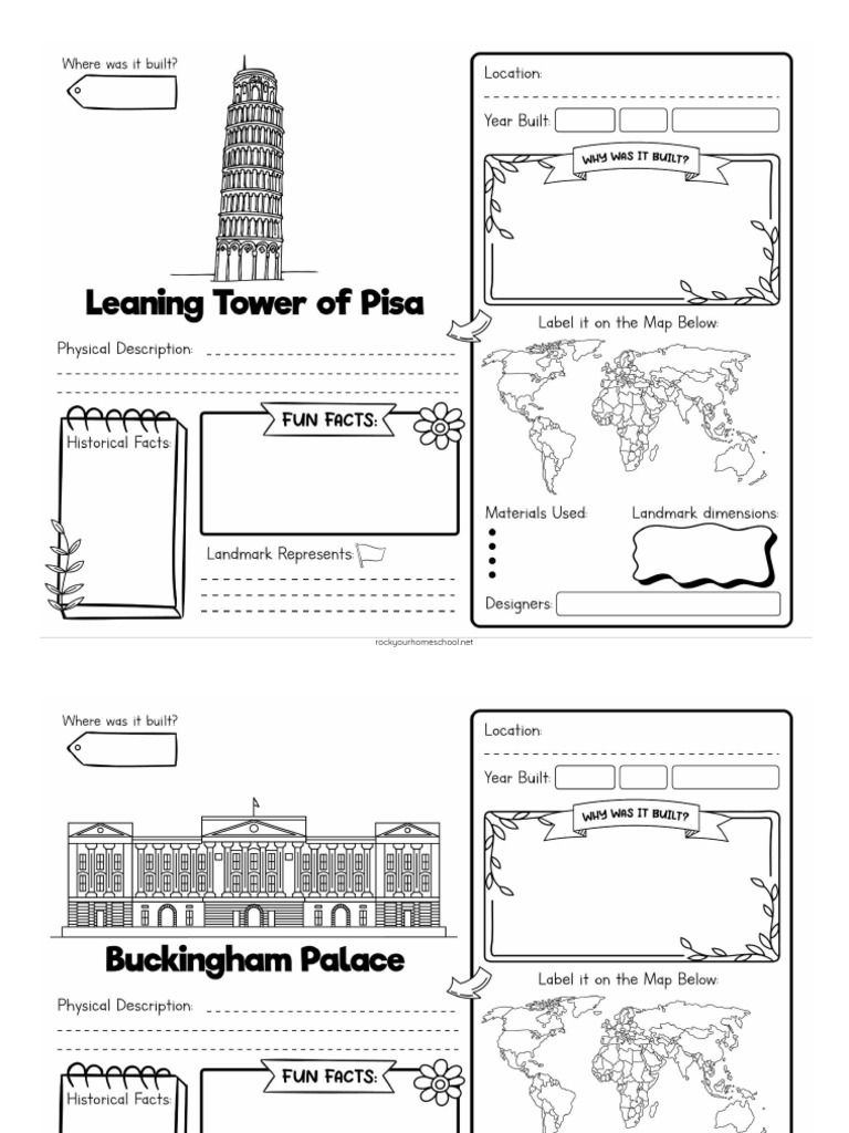 World Landmarks Activity Set | PDF