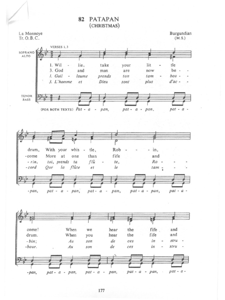 Patapan: Verses 1.3 | PDF