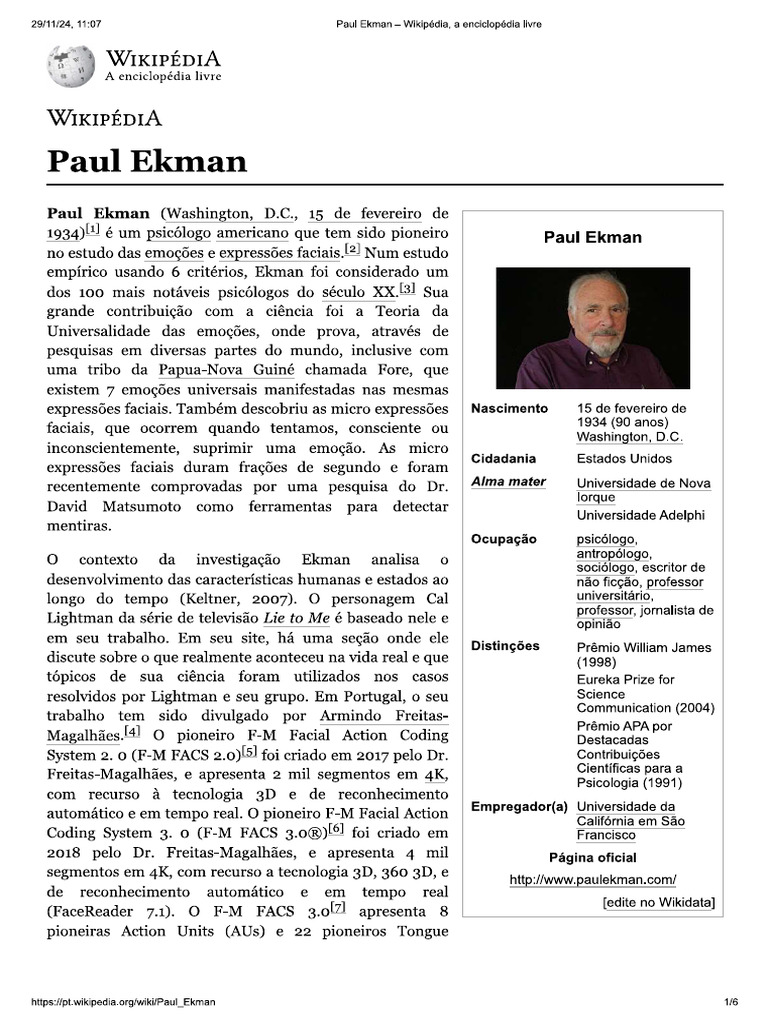 Tudo Sobre Paul Elkman | PDF