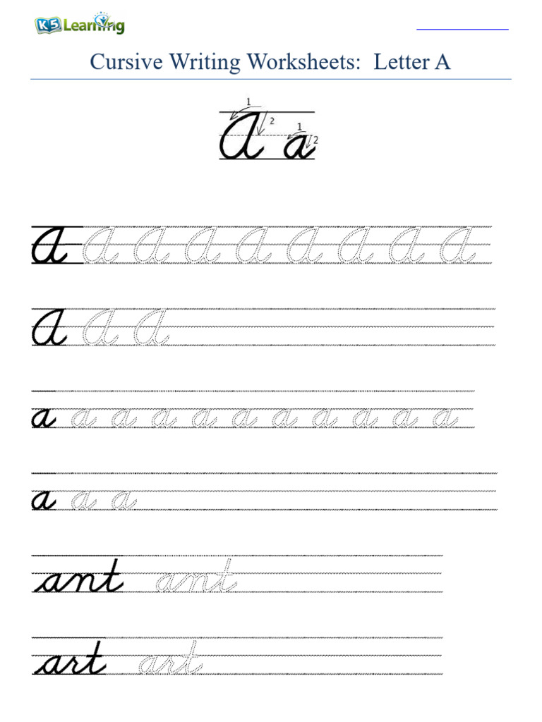 Cursive Writing Practice Worksheets | PDF | Calligraphy | Western ...