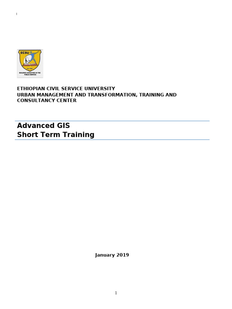 Advanced GIS Training for Urban Management | PDF | Geographic ...