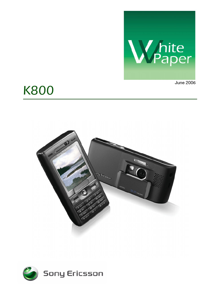 Whitepaper en k800 R2a | PDF | Bluetooth | General Packet Radio Service