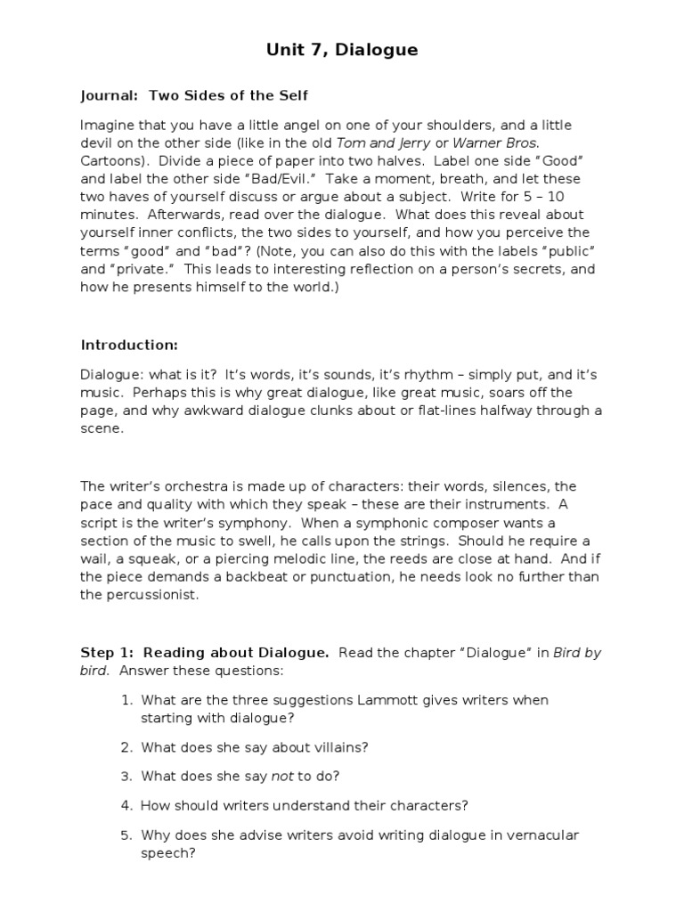 7, Dialogue | PDF | Dialogue | Symphony