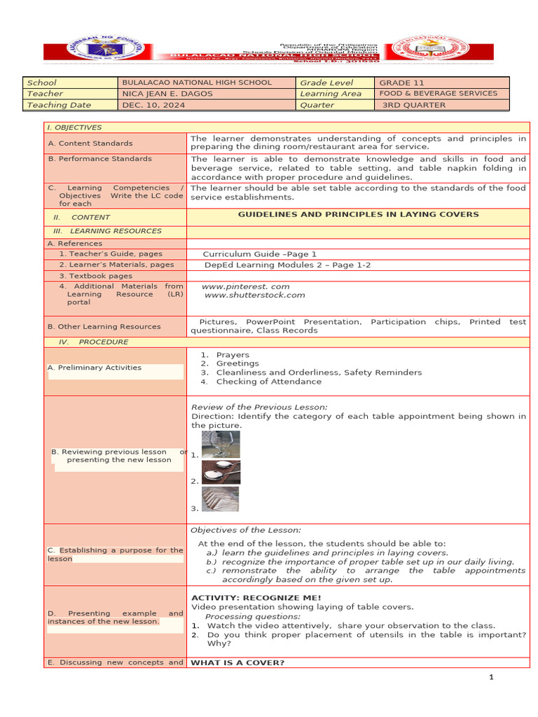 LP- For Final Demo | PDF | Tableware | Learning
