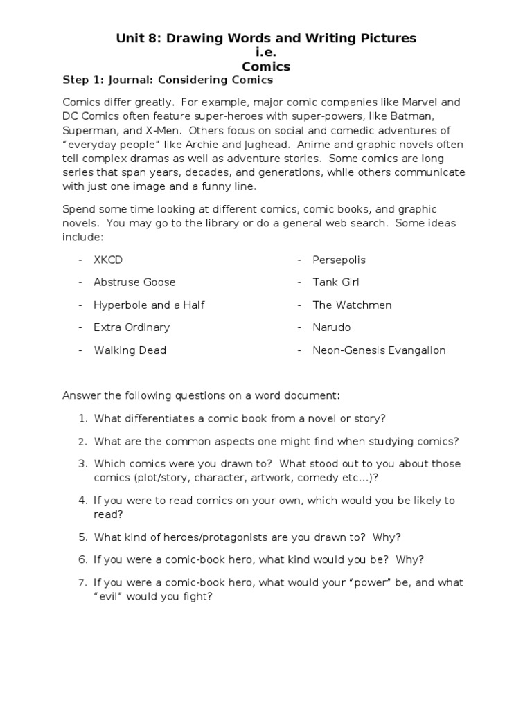 8, Comic Unit | PDF | Comic Book | Comics