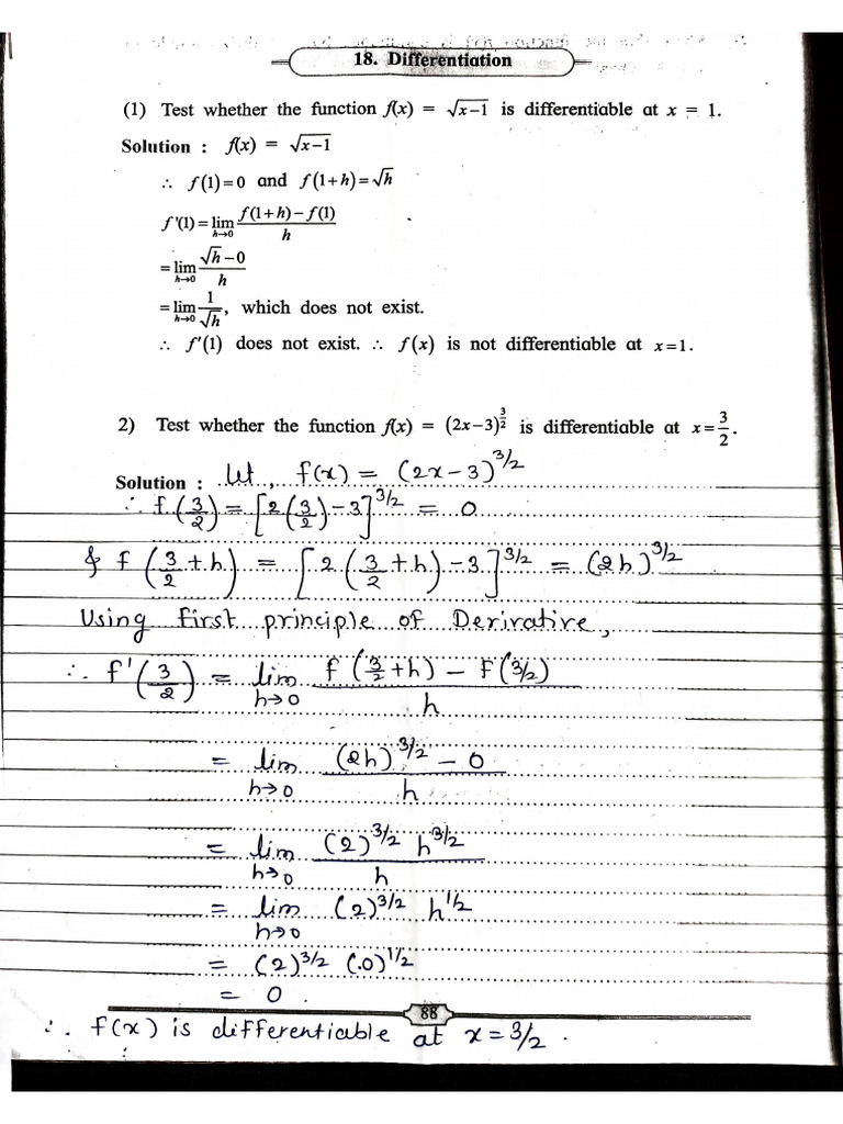Differentiation Practical | PDF