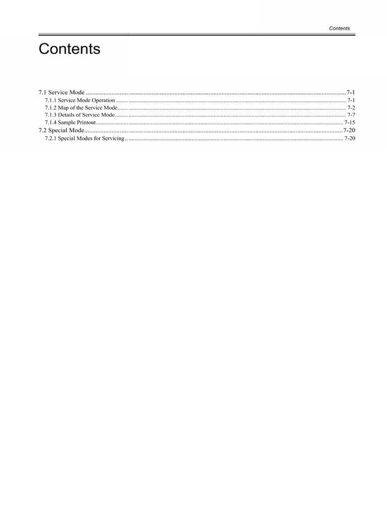 IPF710 Service Mode | PDF