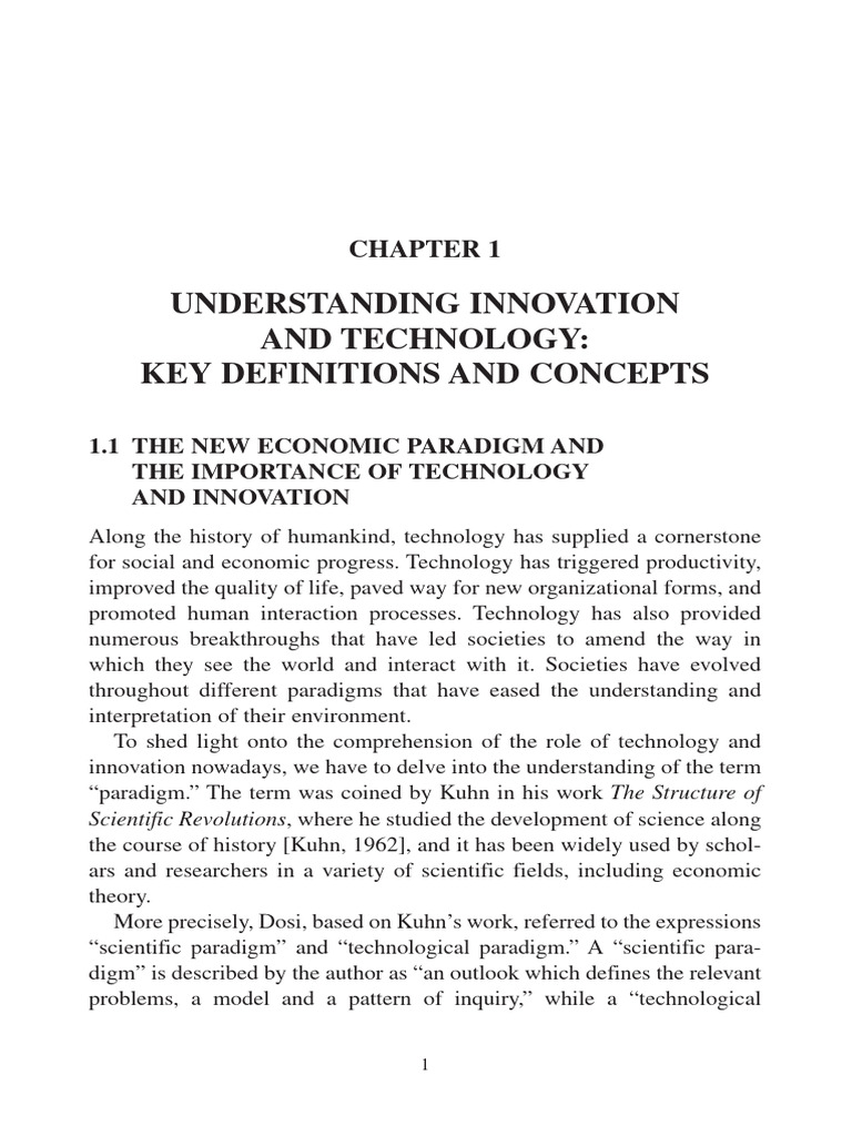 2020 Understanding Innovation and Technology Key Definitions and ...