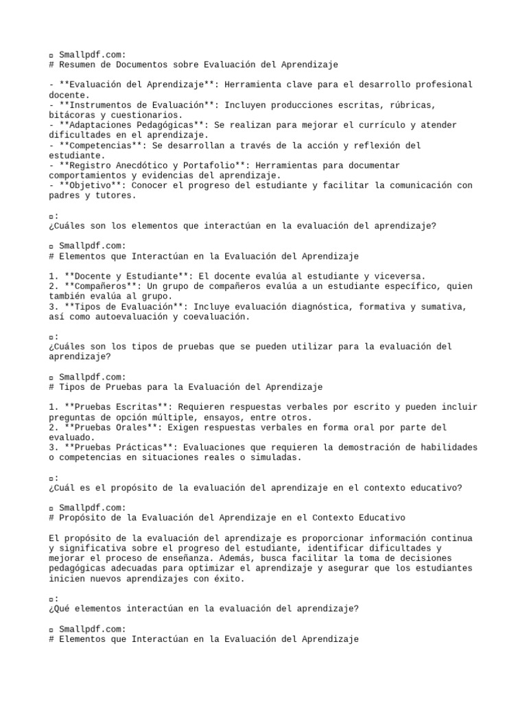 Fasciculo - de Evaluaci N 1 Ciclo EEB - Summarize | PDF | Evaluación | Aprendizaje