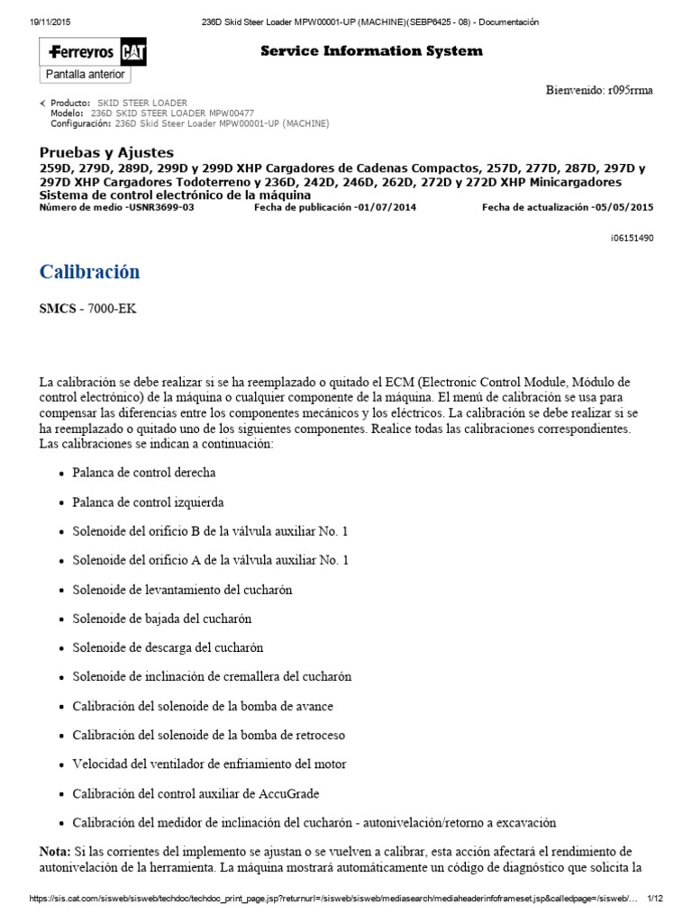 236D Calibración | PDF | Calibración