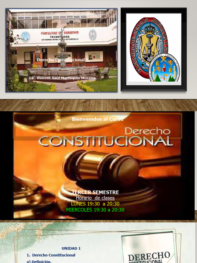 Clase 1 Derecho Constitucional Pdf Constitución Ley Constitucional