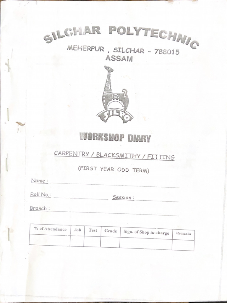 Workshop Diary Fitting B PDF No 1 | PDF